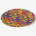 Colombia Flag Colorful Pattern Paper Plates | Zazzle