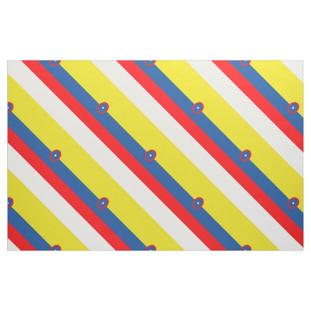 Colombia Flag Shining Beautiful Fabric | Zazzle