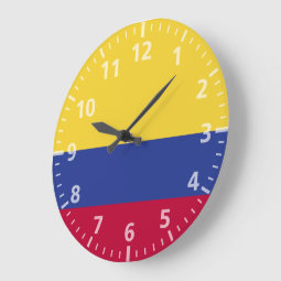 Colombia Flag Large Clock | Zazzle