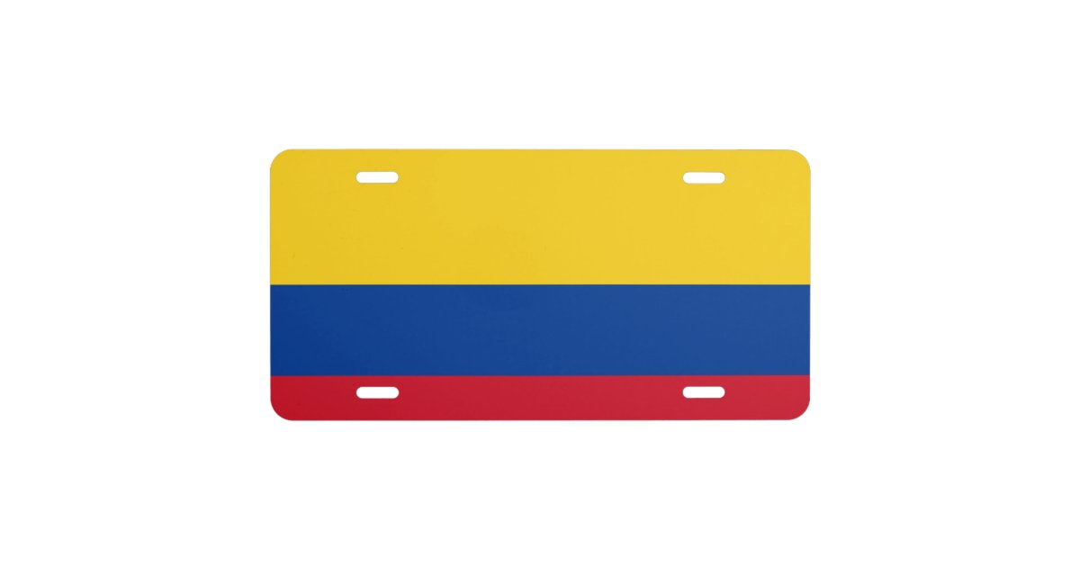 Colombia Flag License Plate | Zazzle