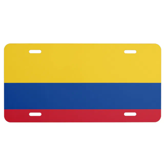 Colombia Flag License Plate | Zazzle