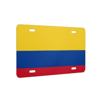 Colombia Flag License Plate | Zazzle