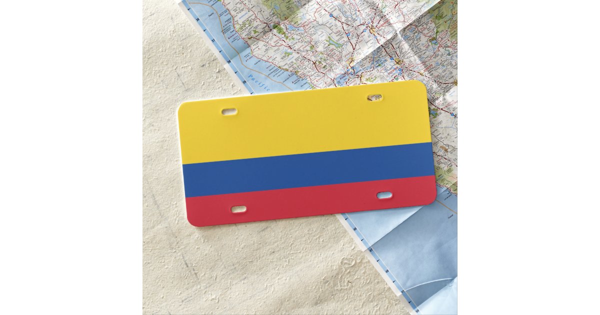 Colombia Flag License Plate | Zazzle