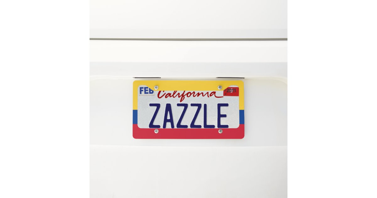 Colombia flag license plate frame | Zazzle
