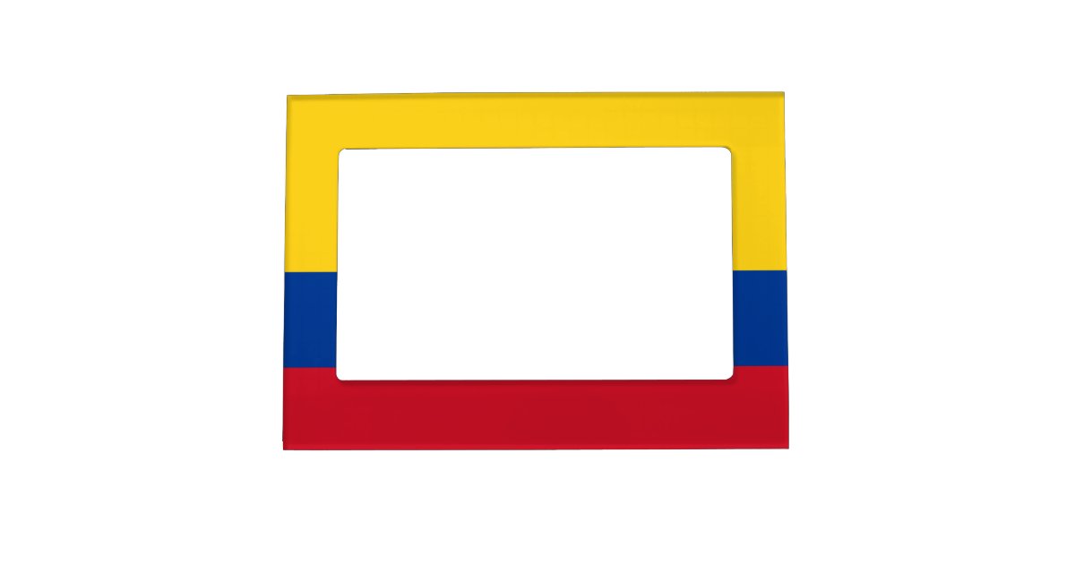 Colombia flag magnetic frame | Zazzle