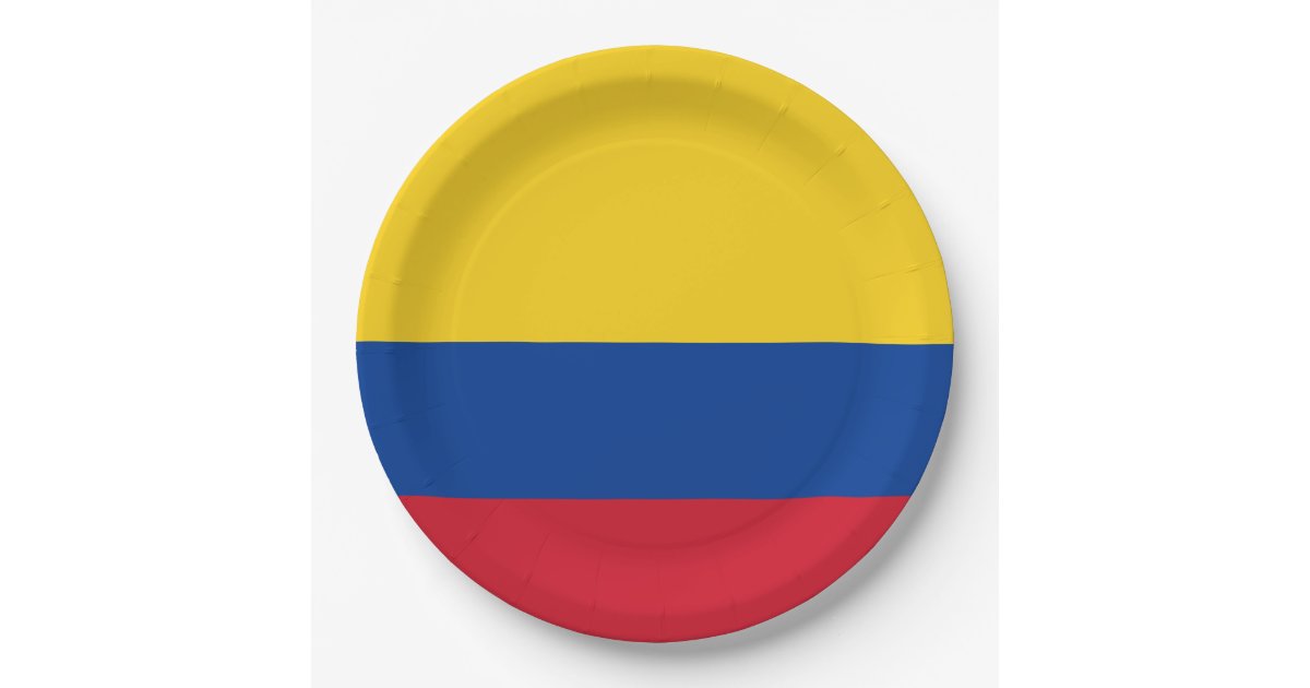 Colombia Flag Paper Plates | Zazzle