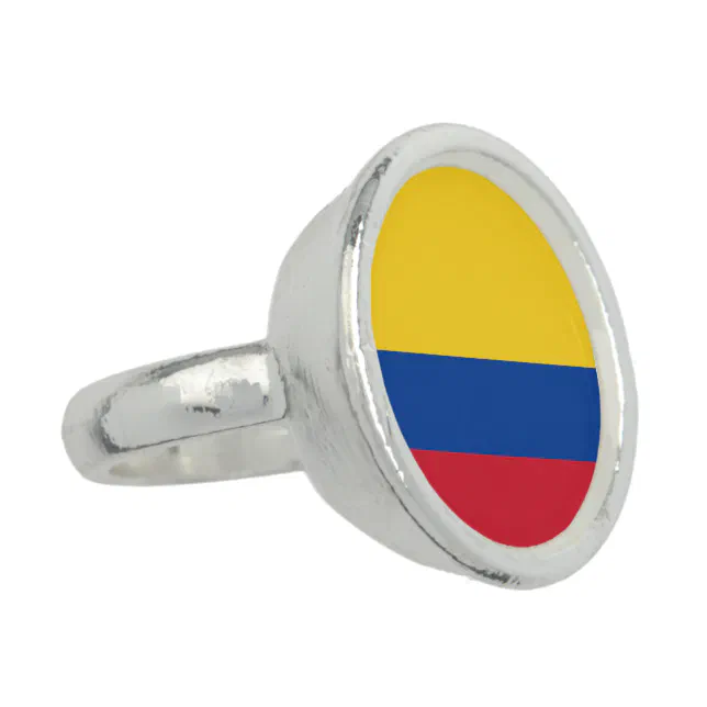 Colombia Flag Ring | Zazzle