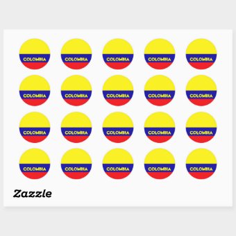 Colombia Flag stickers | Zazzle
