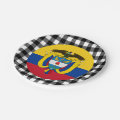 Colombia Plate, buffalo plaid & Colombian Flag Paper Plates | Zazzle
