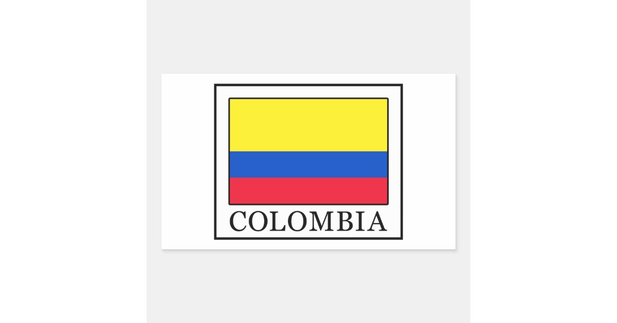 Colombia Rectangular Sticker | Zazzle