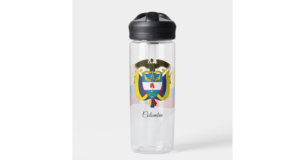Colombian Coat of Arms, Flag, Colombia Water Bottle | Zazzle