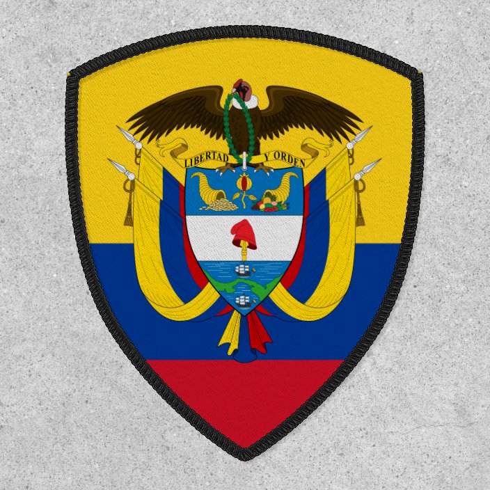 Colombian Flag & Coat of Arms, Flag of Colombia Patch | Zazzle.com