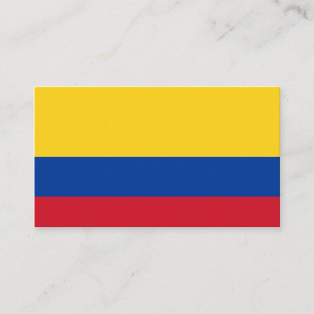 Colombian Flag, Flag of Colombia Business Card | Zazzle