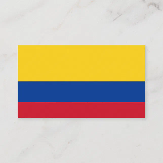 Colombian Flag, Flag of Colombia Business Card | Zazzle