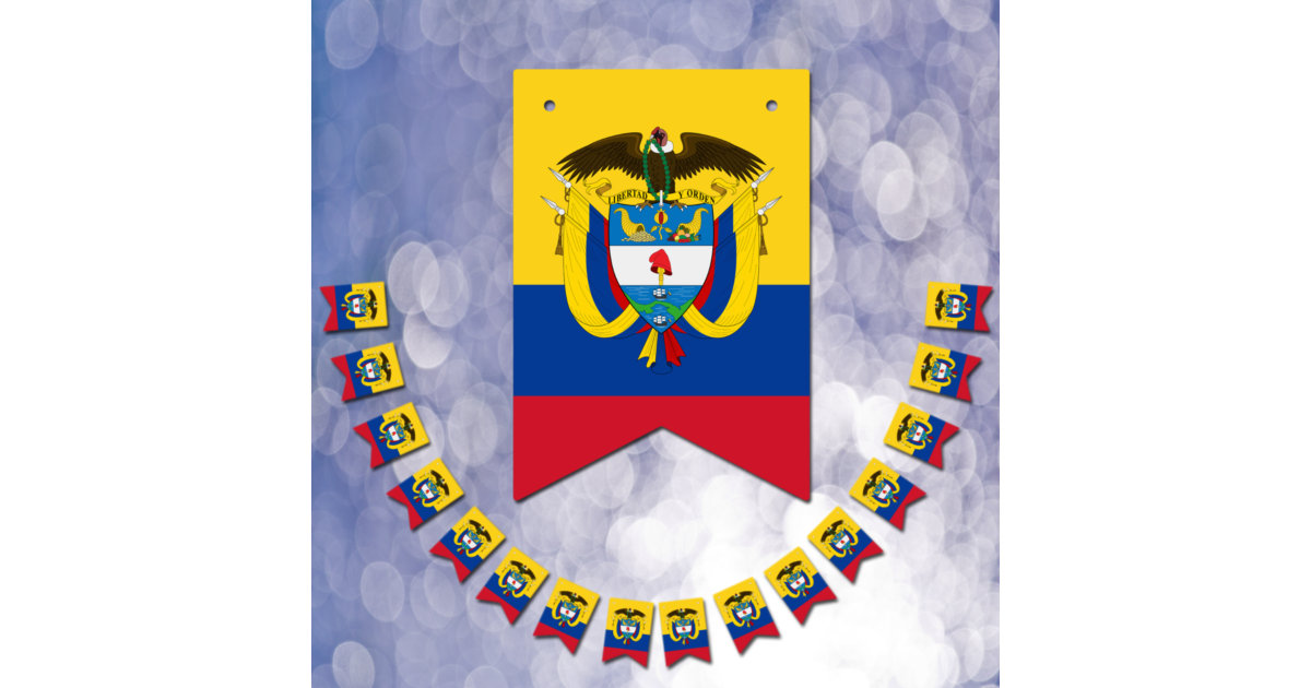 Colombian Flag & Party Colombia Banners / Weddings | Zazzle