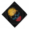 Colombian Flag Skull on Black Bandana | Zazzle