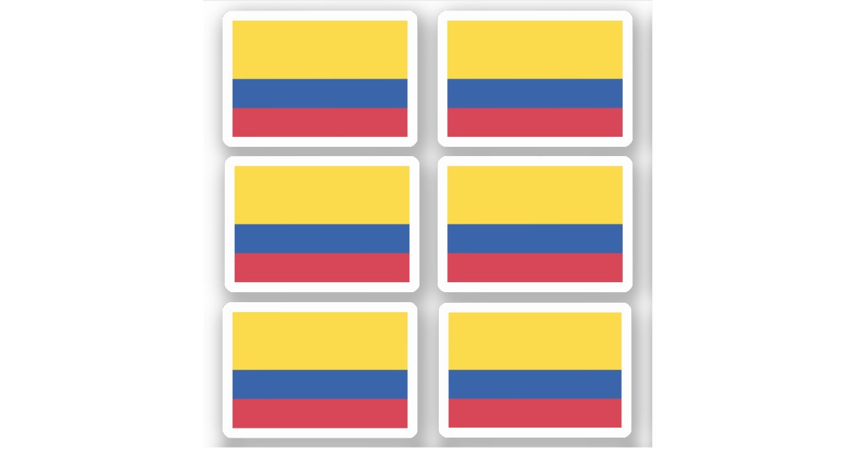 Colombian flag sticker | Zazzle