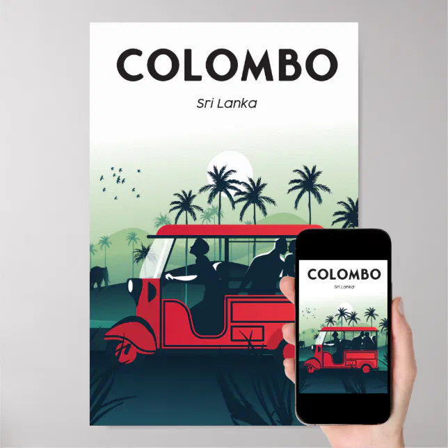 Colombo Sri Lanka travel poster | Zazzle