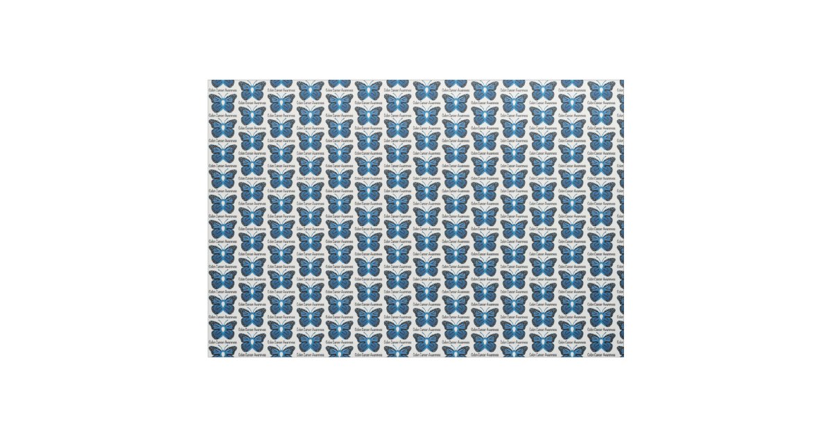 Colon Cancer Awareness: Butterfly Fabric | Zazzle