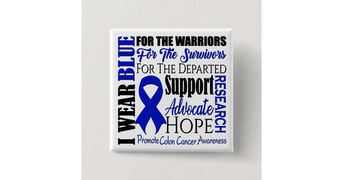 Colon Cancer Awareness Button | Zazzle
