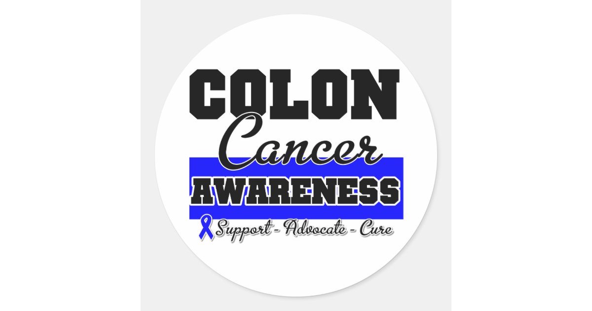 Colon Cancer Awareness Classic Round Sticker | Zazzle