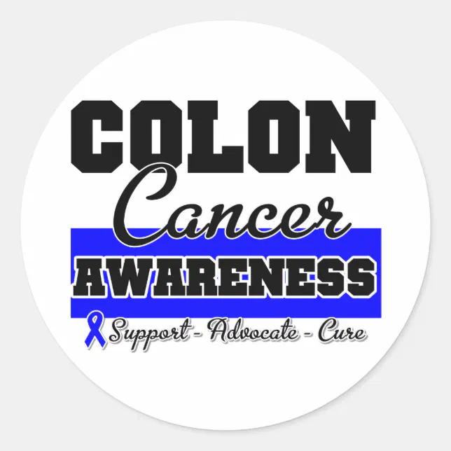 Colon Cancer Awareness Classic Round Sticker | Zazzle