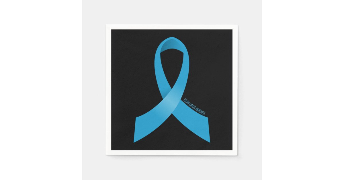 Colon Cancer Awareness Ribbon Napkins | Zazzle