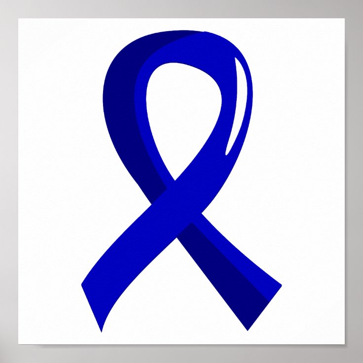 Colon Cancer Blue Ribbon 3 Poster | Zazzle
