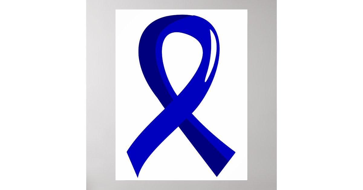 Colon Cancer Blue Ribbon 3 Poster | Zazzle