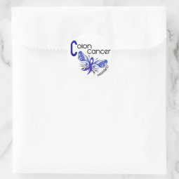 Colon Cancer BUTTERFLY 3 Classic Round Sticker | Zazzle