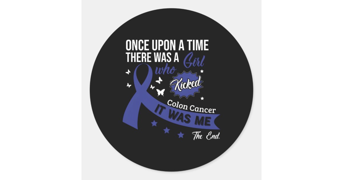 Colon Cancer Fight Cancer Ribbon Classic Round Sticker | Zazzle