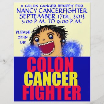 Colon Cancer Fighter Benefit Flyer | Zazzle