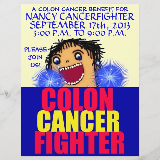 Colon Cancer Fighter Benefit Flyer | Zazzle