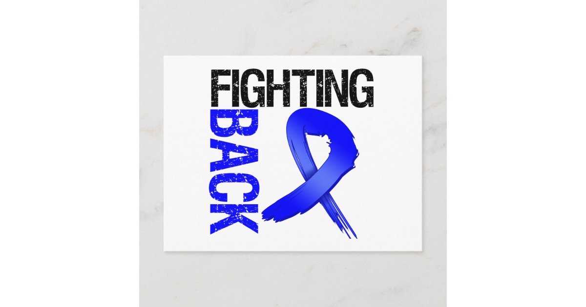Colon Cancer Fighting Back Postcard | Zazzle