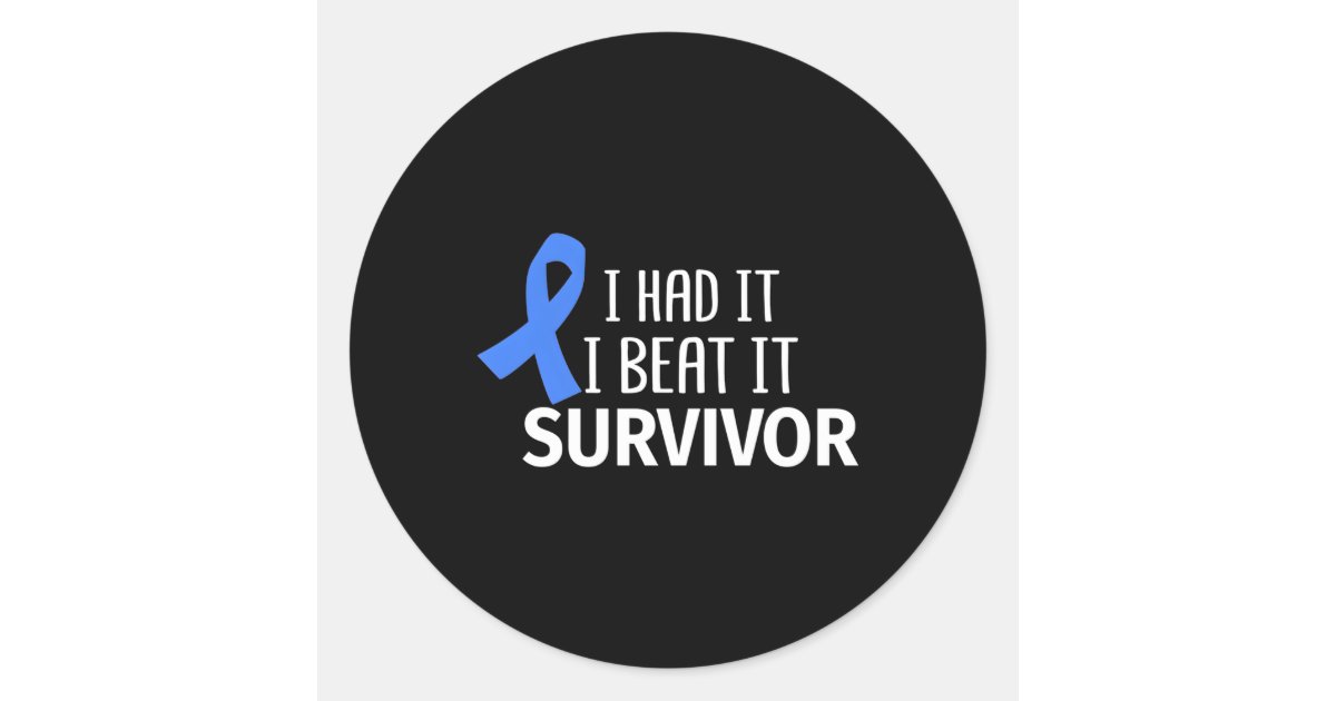 Colon Cancer I Had It I Beat It Survivor Dark Blue Classic Round ...