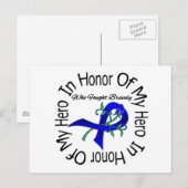 Colon Cancer In Honor Of My Hero Postcard | Zazzle