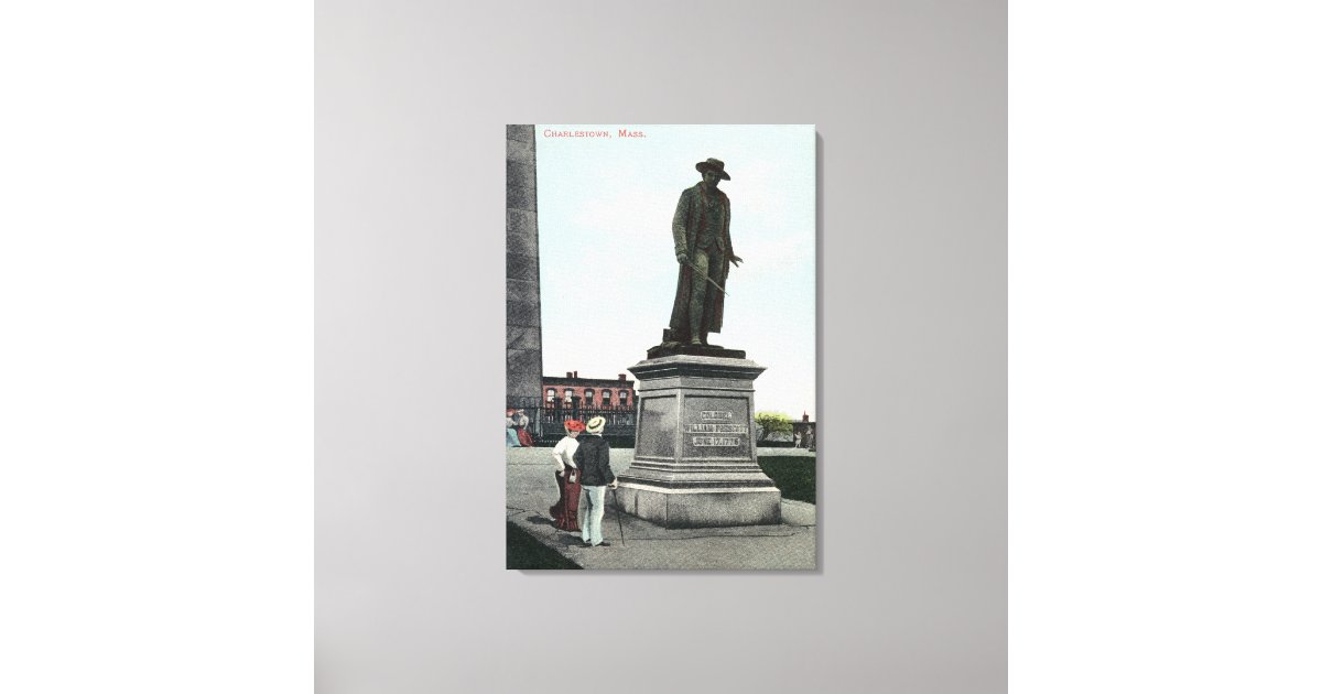 Colonel William Prescott Statue Scene Canvas Print | Zazzle