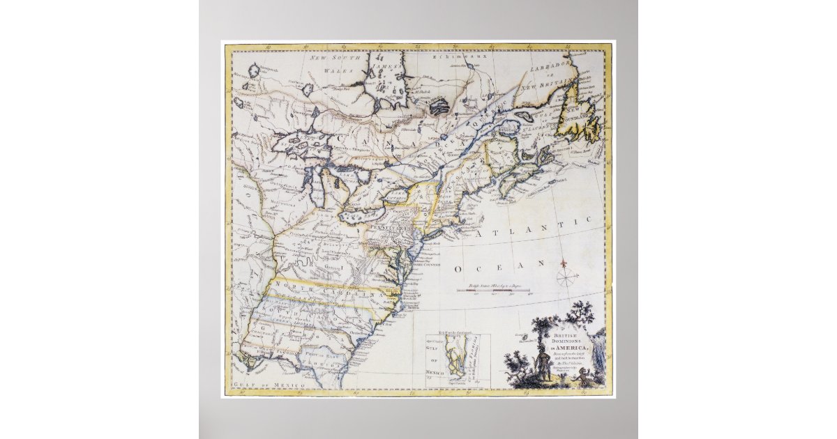 COLONIAL AMERICA: MAP, c1770 Poster | Zazzle