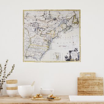 COLONIAL AMERICA: MAP, c1770 Poster | Zazzle