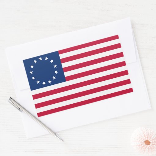 Colonial American Flag Stickers | Zazzle