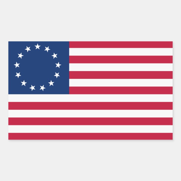 Colonial American Flag Stickers | Zazzle
