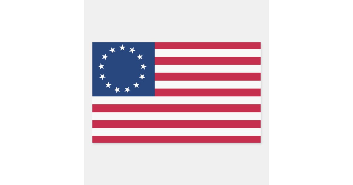 Colonial American Flag Stickers | Zazzle
