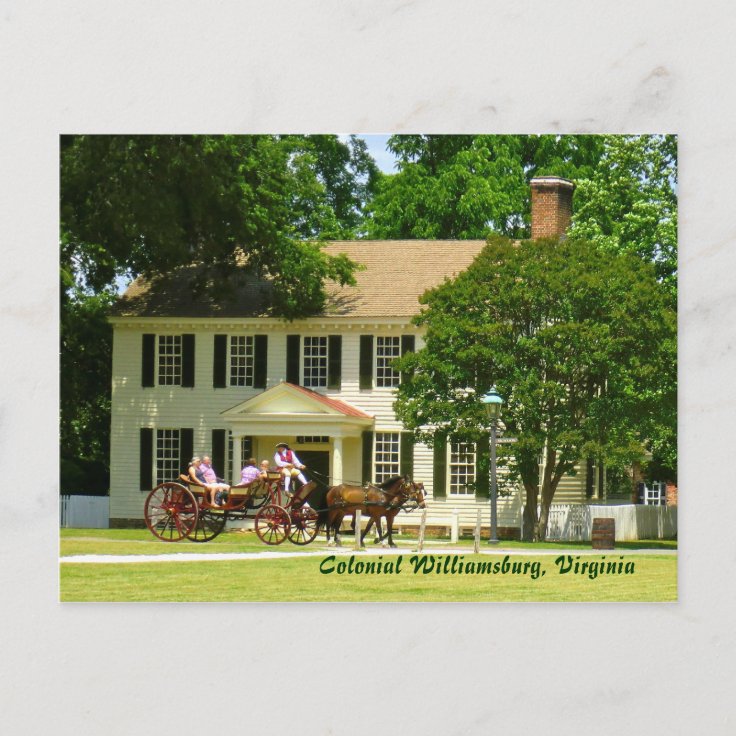 Colonial Williamsburg, Virginia Postcard | Zazzle