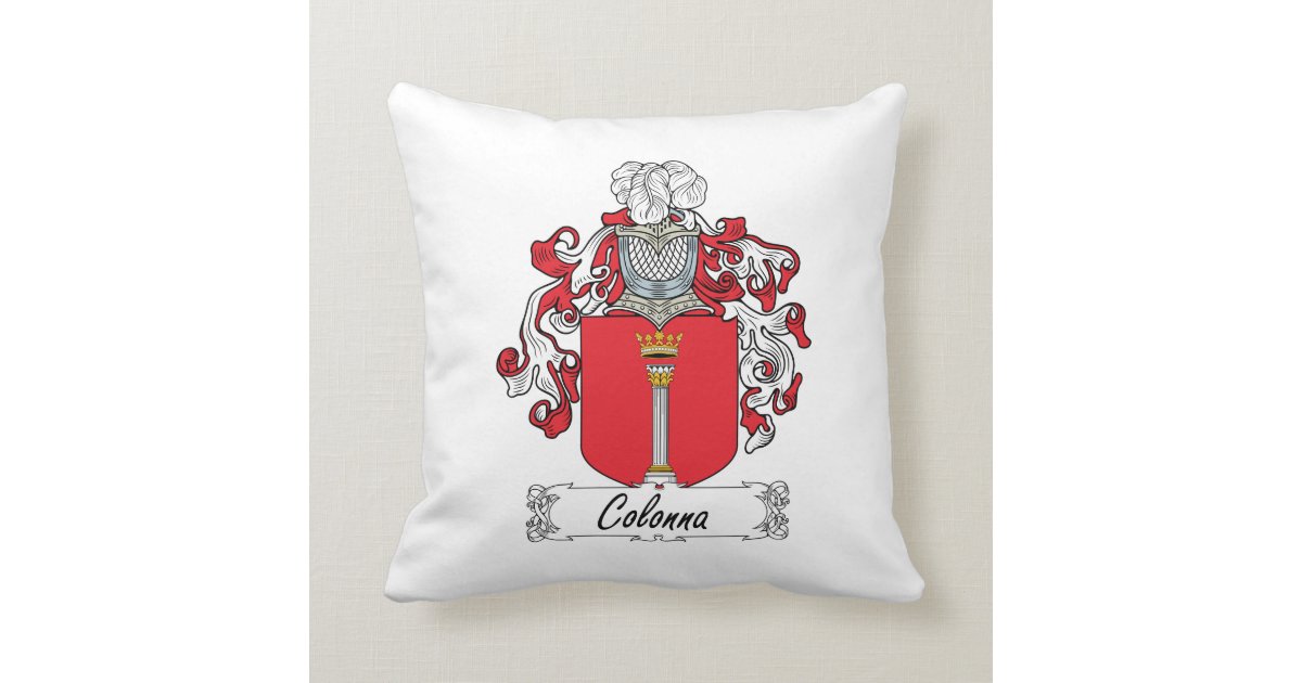 Colonna Family Crest Throw Pillow | Zazzle.com