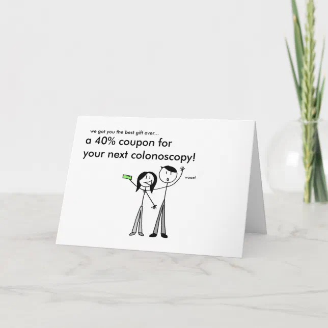 Colonoscopy Birthday Card | Zazzle