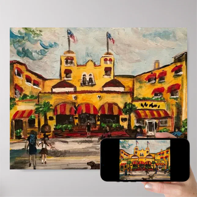 "Colony Hotel at Delray Beach" by Willowcatdesigns Poster | Zazzle