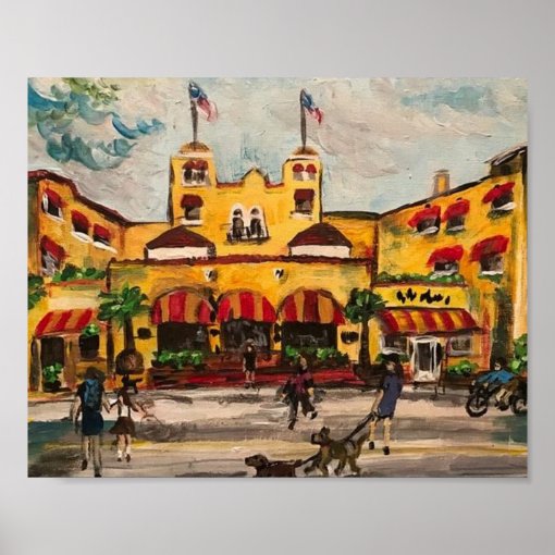 "Colony Hotel at Delray Beach" by Willowcatdesigns Poster | Zazzle