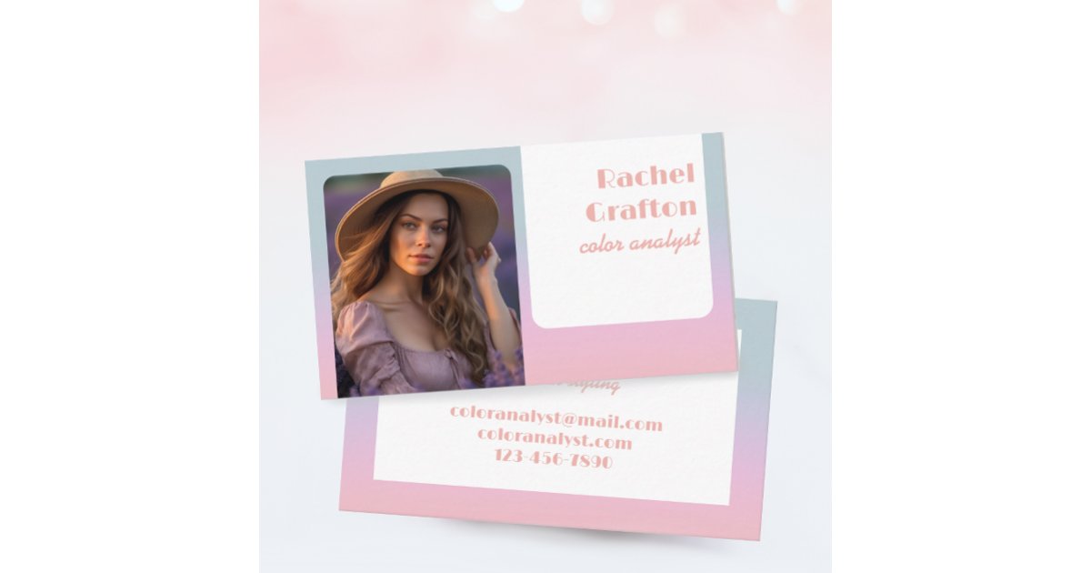Color Analyst Personal Stylist Business Card | Zazzle