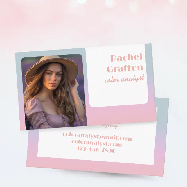 Color Analyst Personal Stylist Business Card | Zazzle