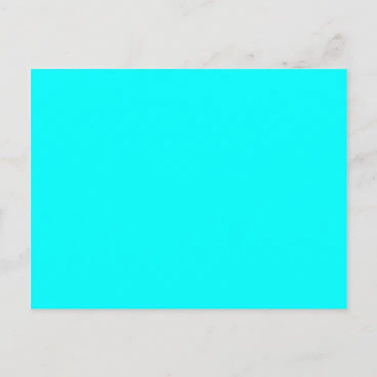 color aqua / cyan postcard | Zazzle